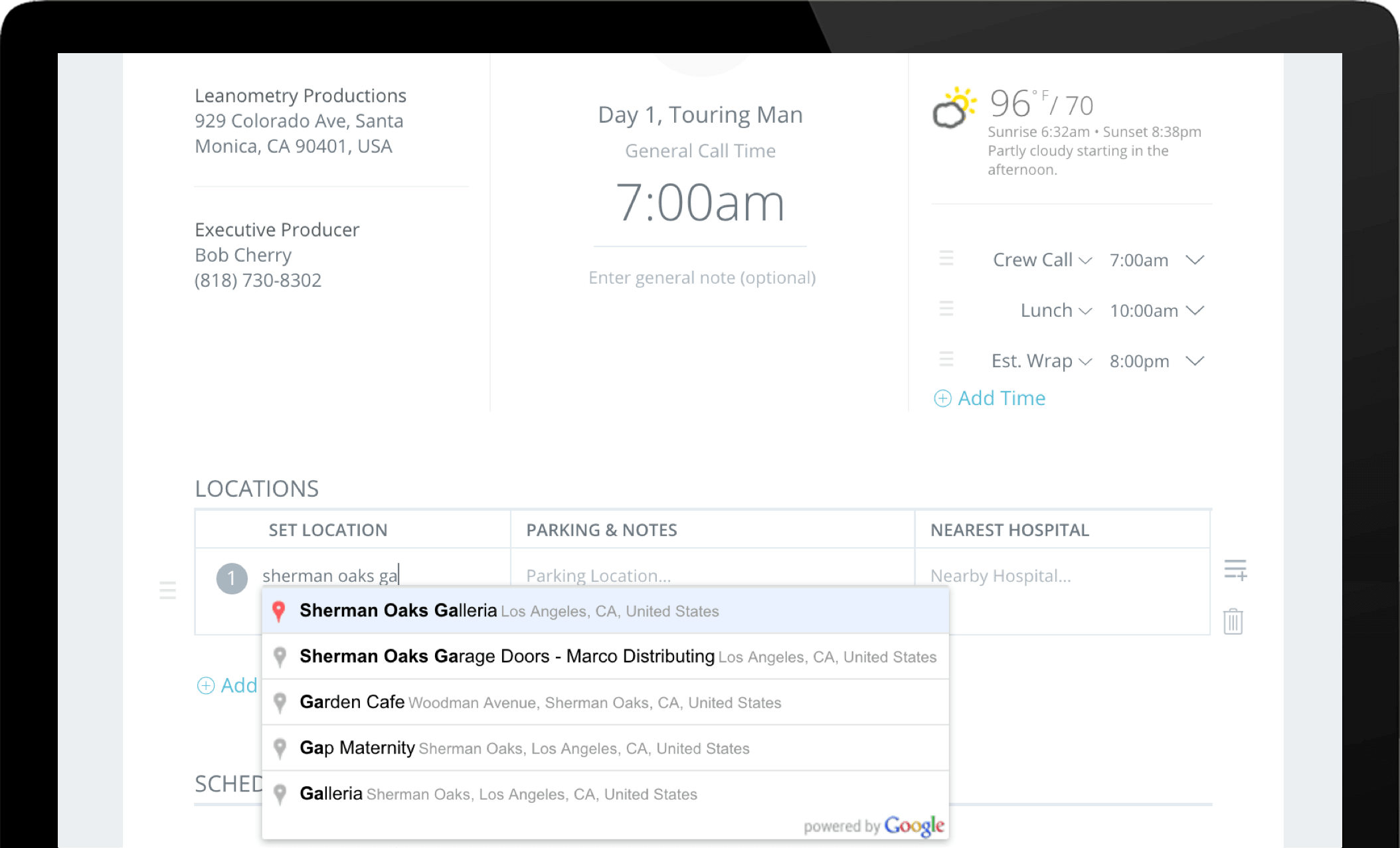 Free Call Sheet Builder Software | Create Call Sheets in Minutes