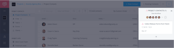 FREE Online Film Production Crew Contact List Template