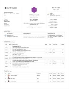 How to Make a Professional Call Sheet | StudioBinder Call Sheet Software