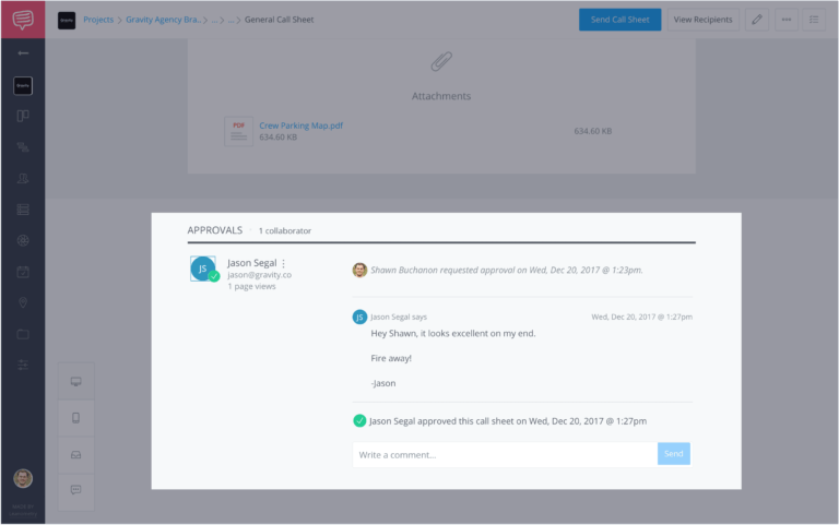 How to Make a Professional Call Sheet | StudioBinder Call Sheet Software