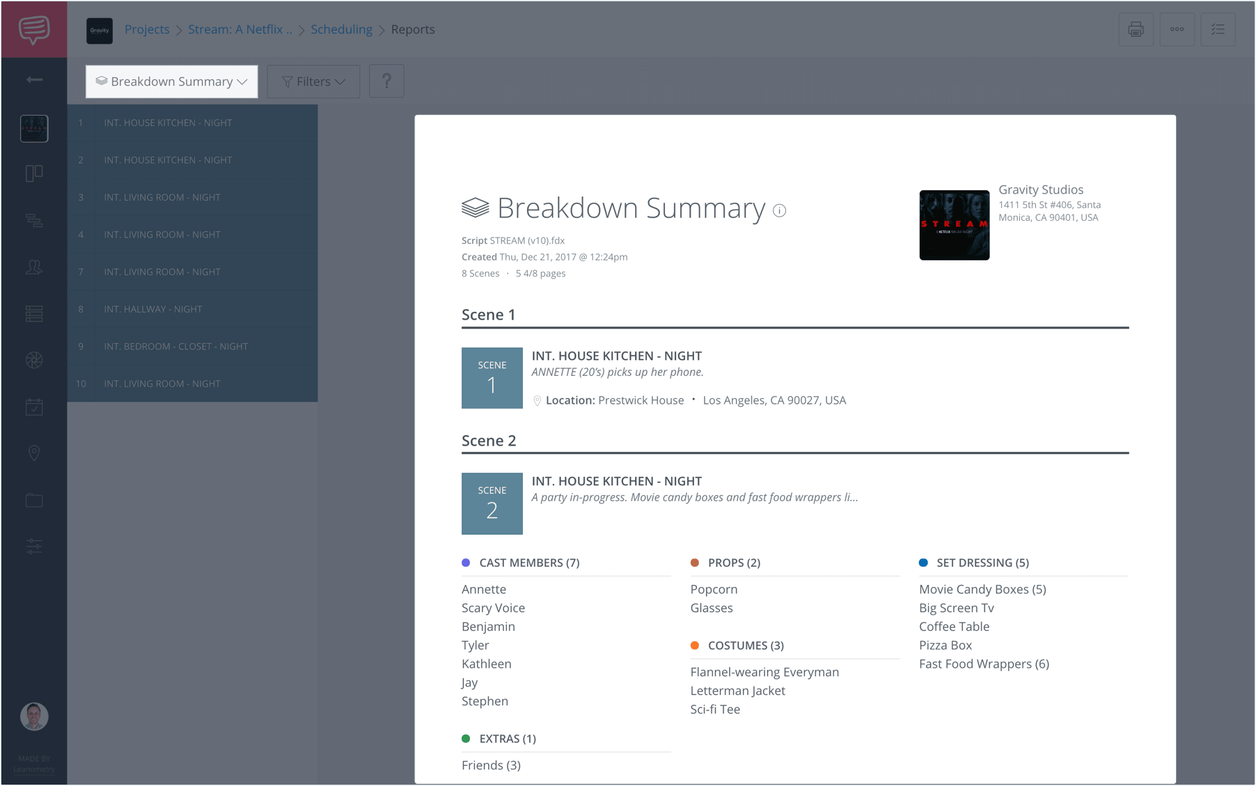 Film Production Scheduling Explained: How to Make a Scene Breakdown