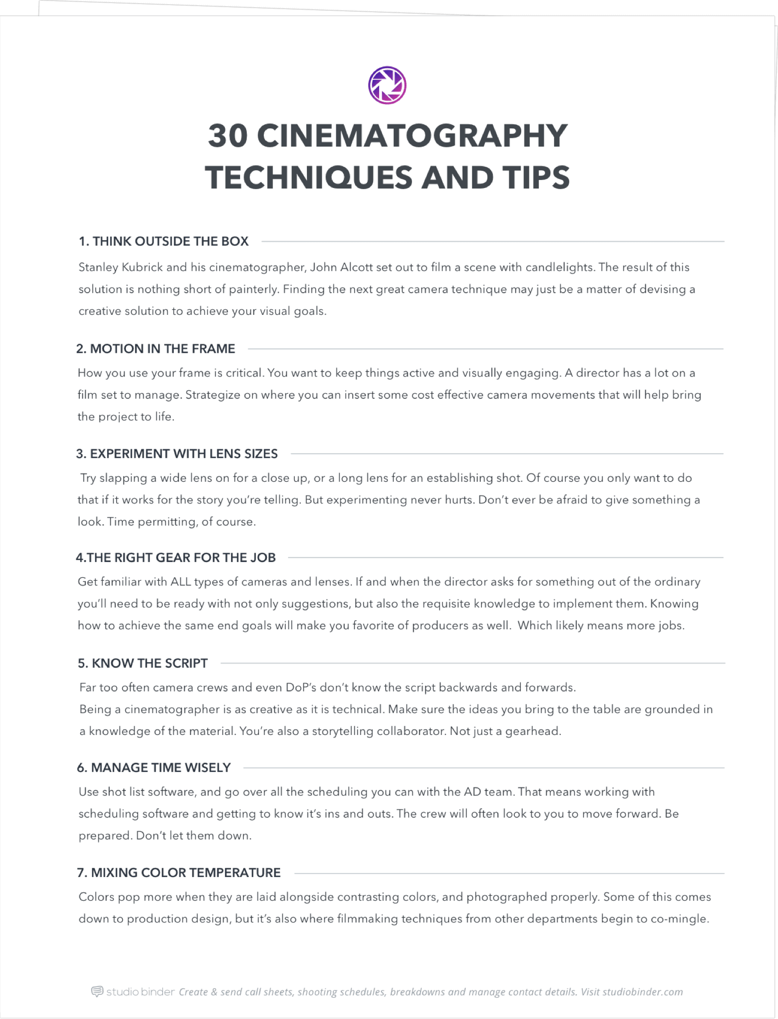 Master 30 Cinematography Techniques Beyond Film School