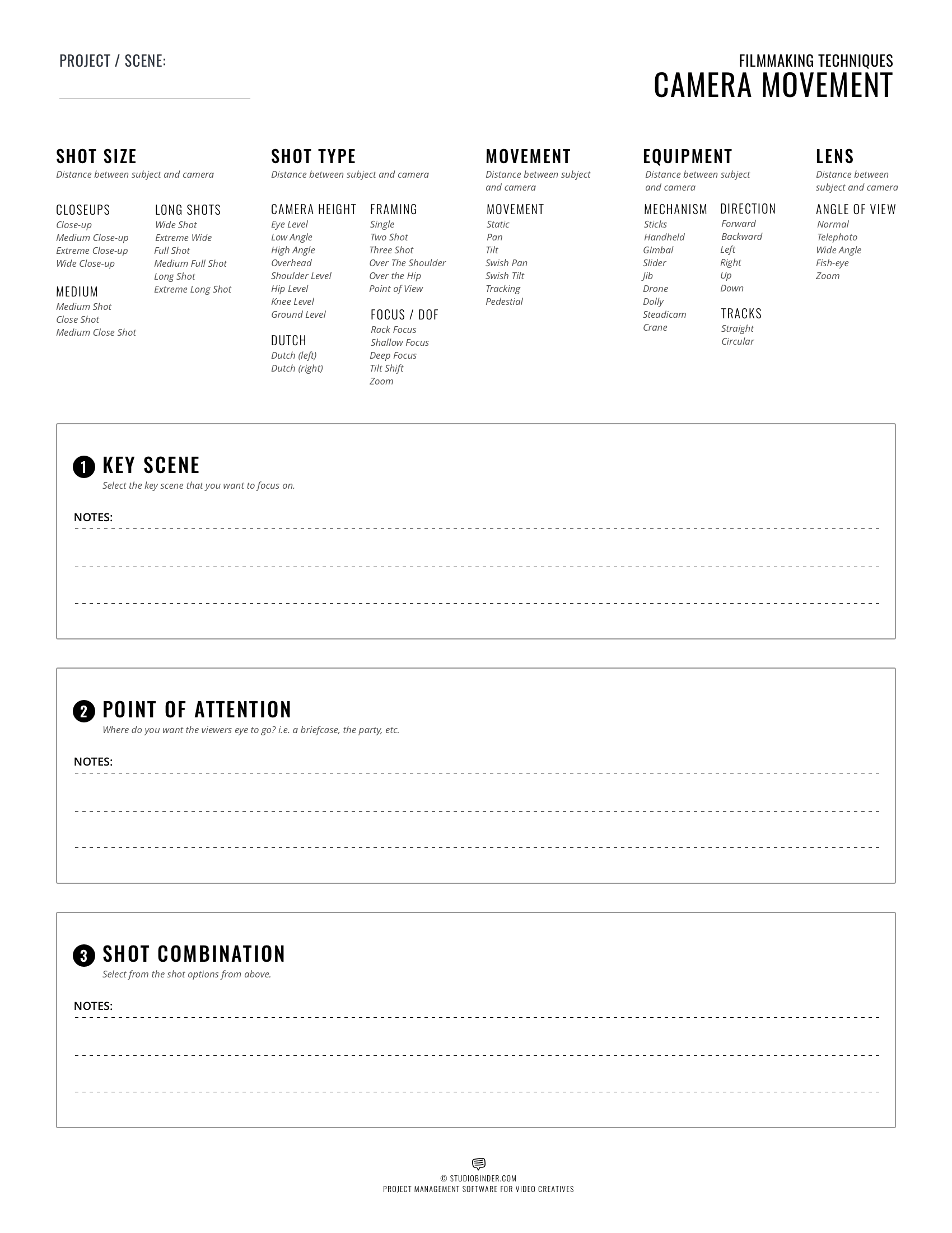 Camera Movements: Filmmaking Techniques on Directing the Camera