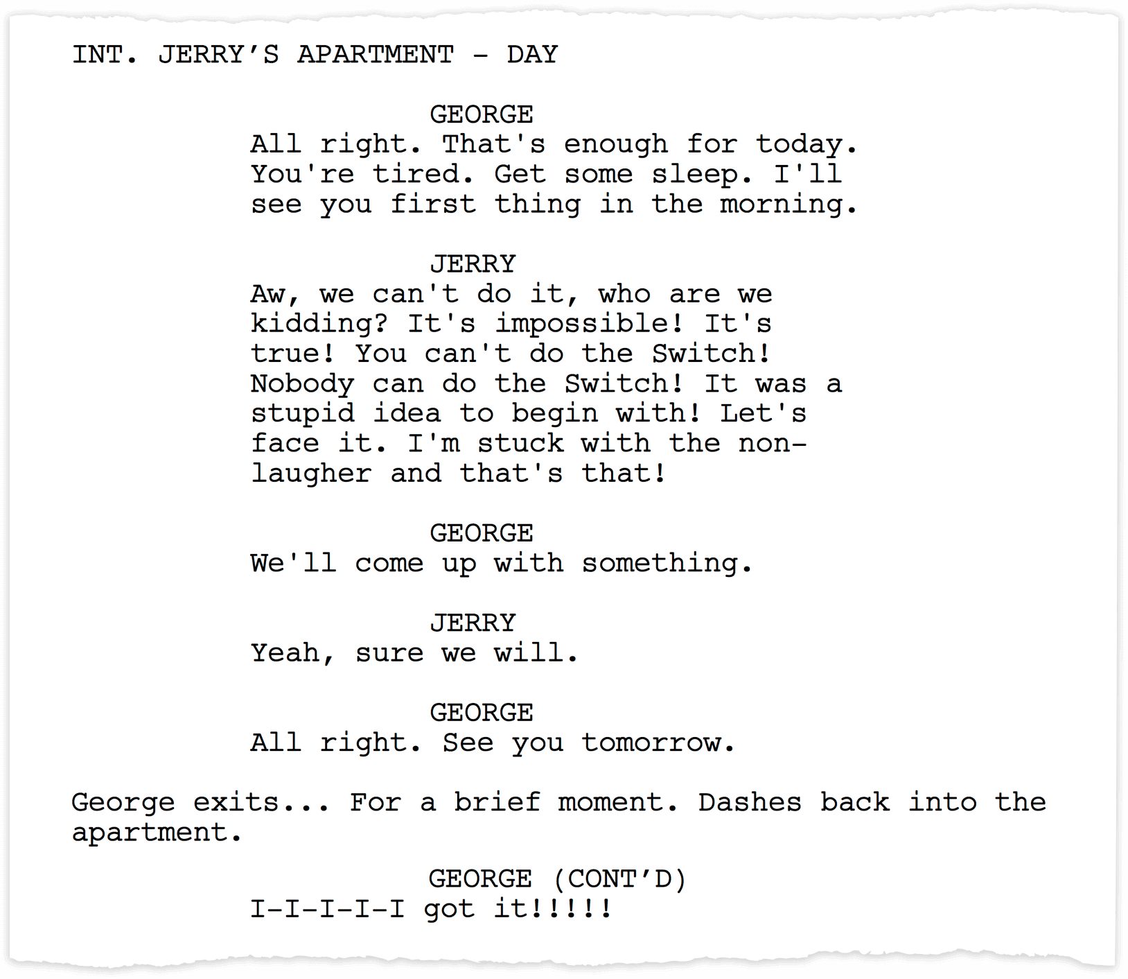 Writing A Sitcom Script Seinfeld Scripts Analysis And Free Pdf Download 9318