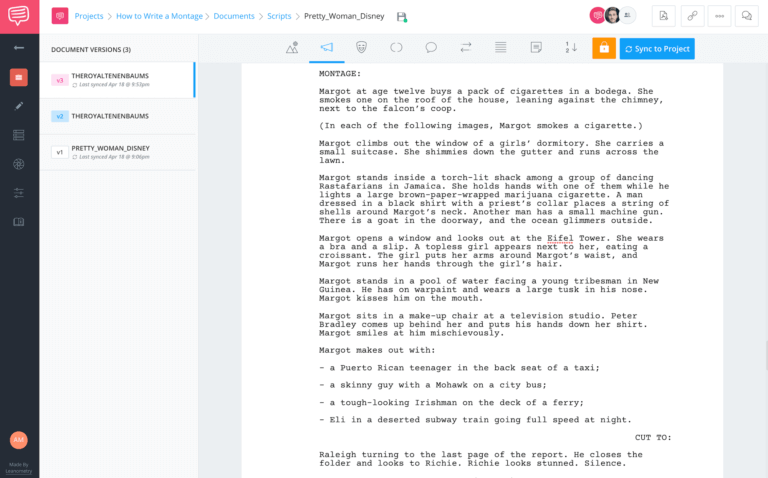 How to Write a Montage in a Script — Formatting For Various Locations