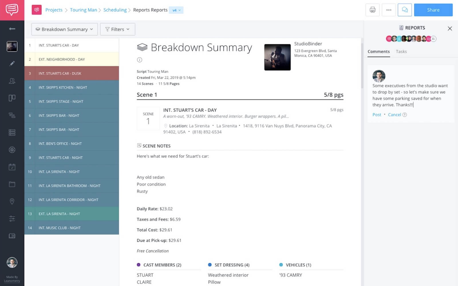 StudioBinder’s Screenwriting Software — Development through Production