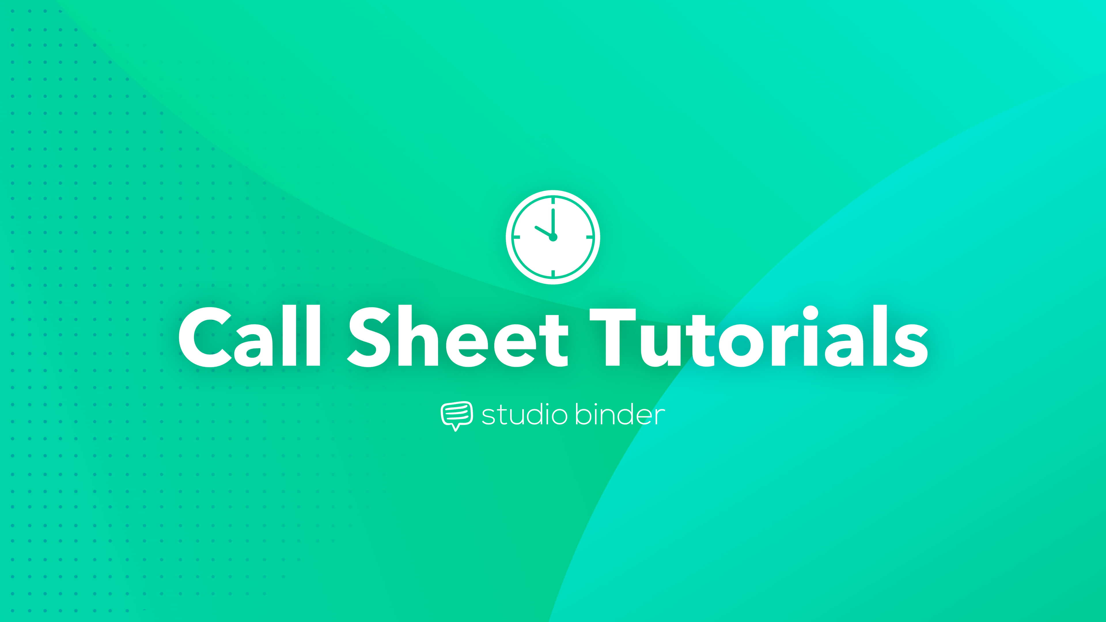 Tutorials Call Sheets