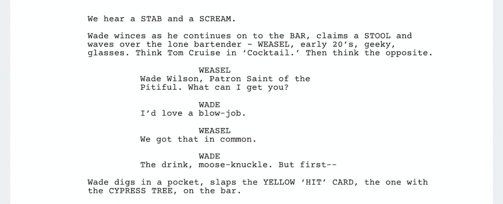 The Deadpool Script: Movie Quotes and Screenplay PDF Download