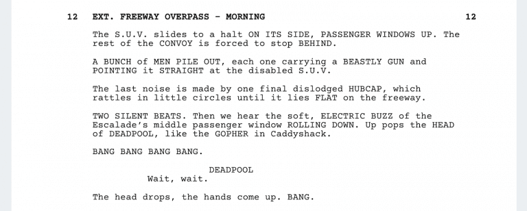 The Deadpool Script: Movie Quotes and Screenplay PDF Download
