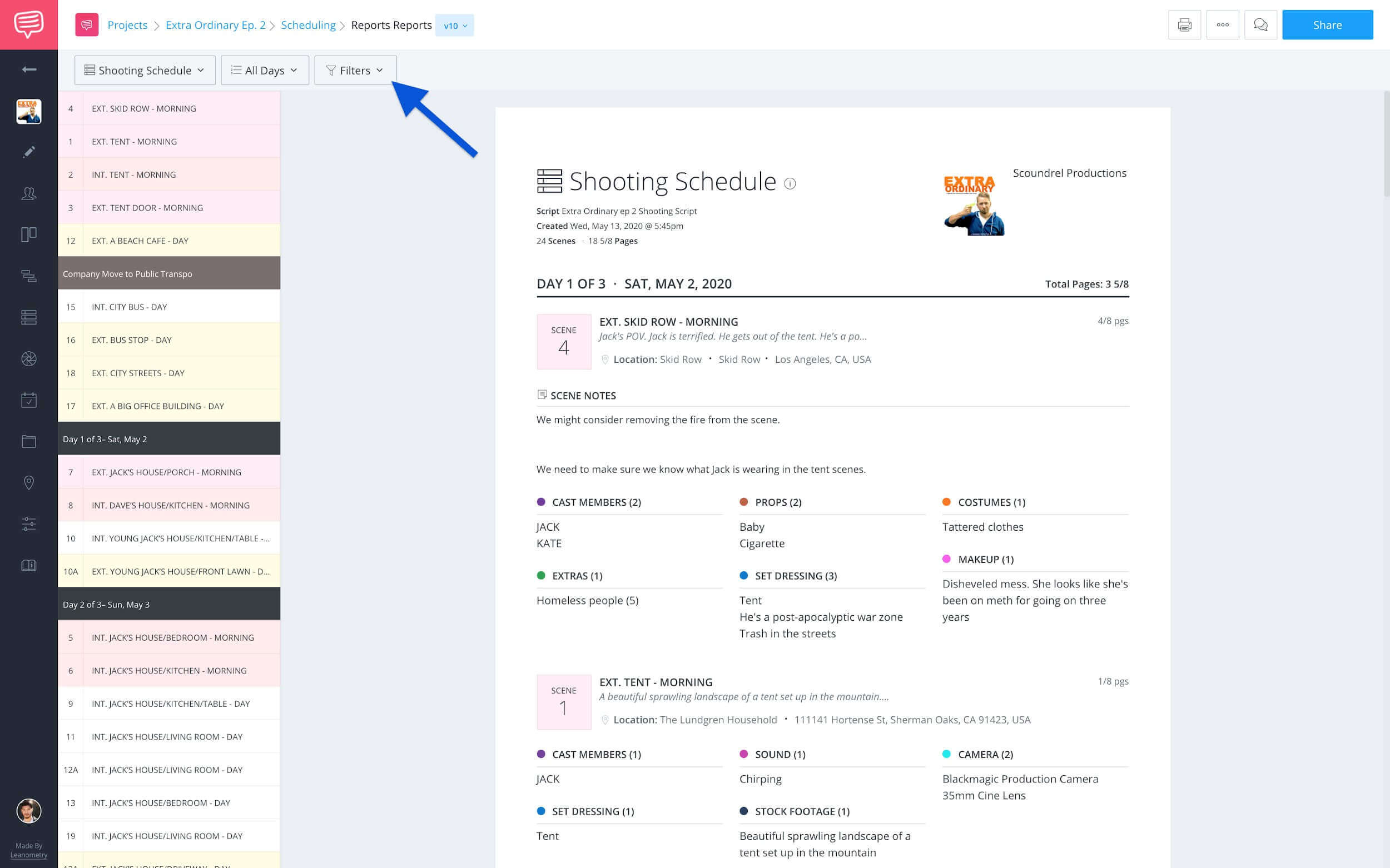 How to Create a One Line Schedule for Any Production