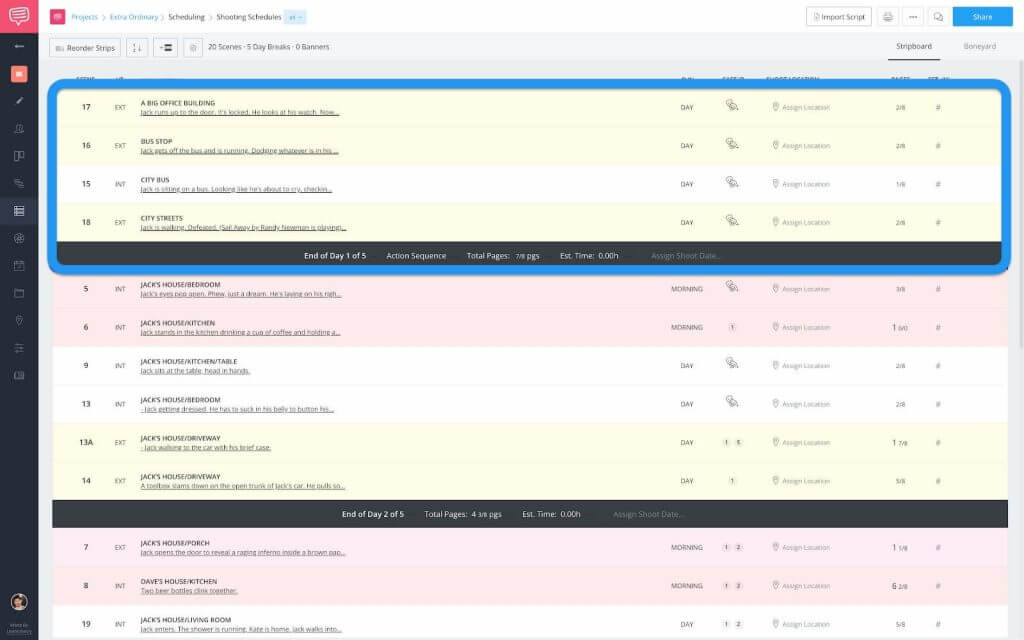 How to Create Multiple Shooting Schedules & Why You Should