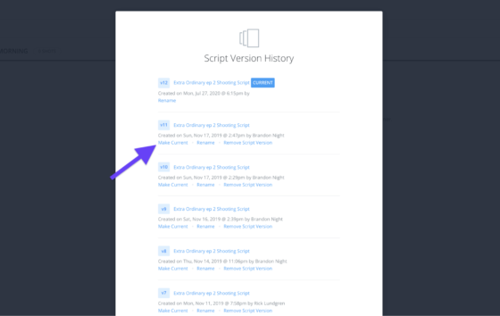 How to Recover Shots Using the Version History Manager