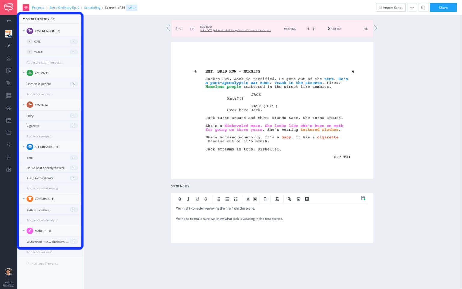 Setting up a Call Sheet for Success in StudioBinder