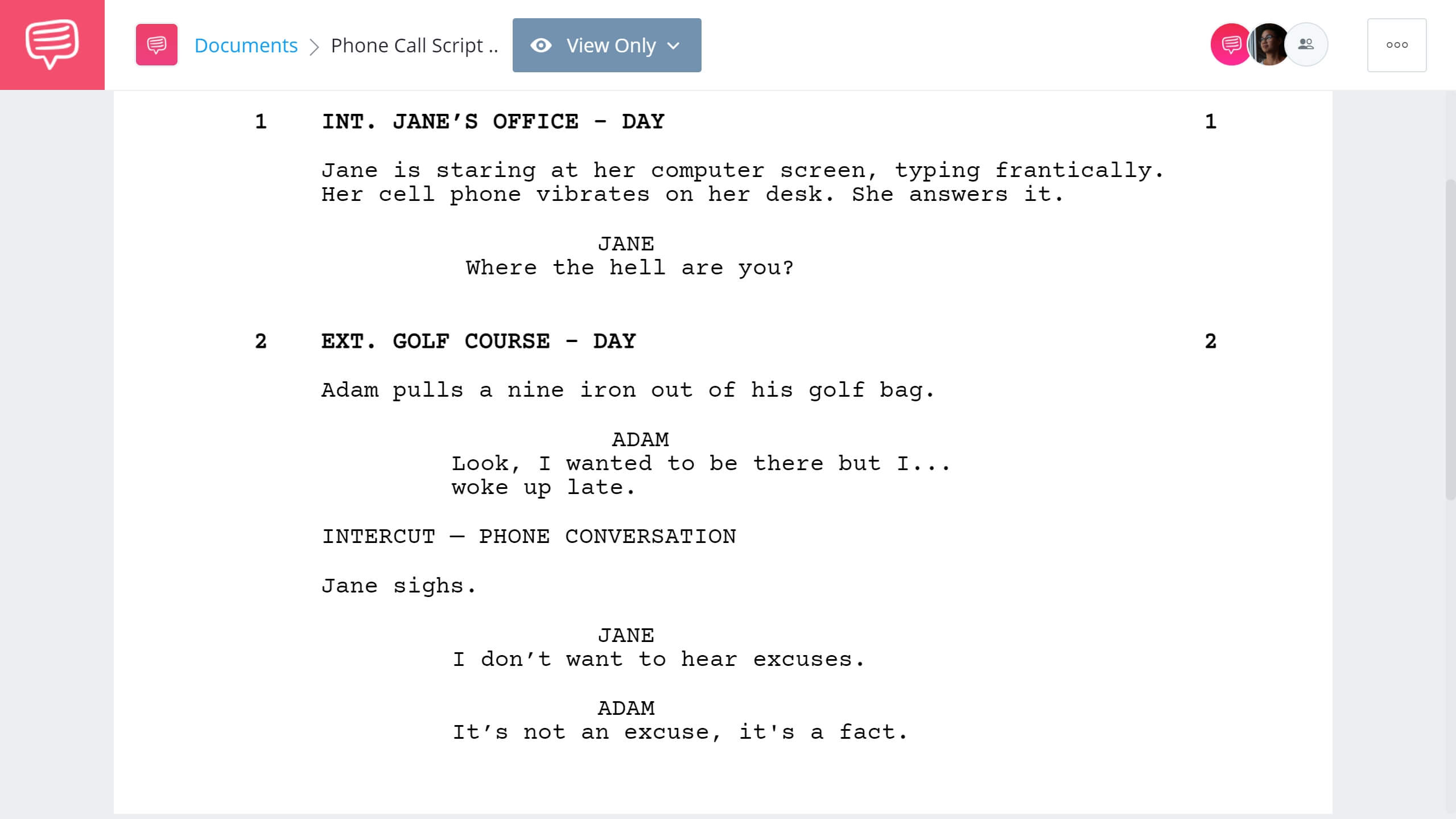 How To Write A Telephone Conversation In A Screenplay