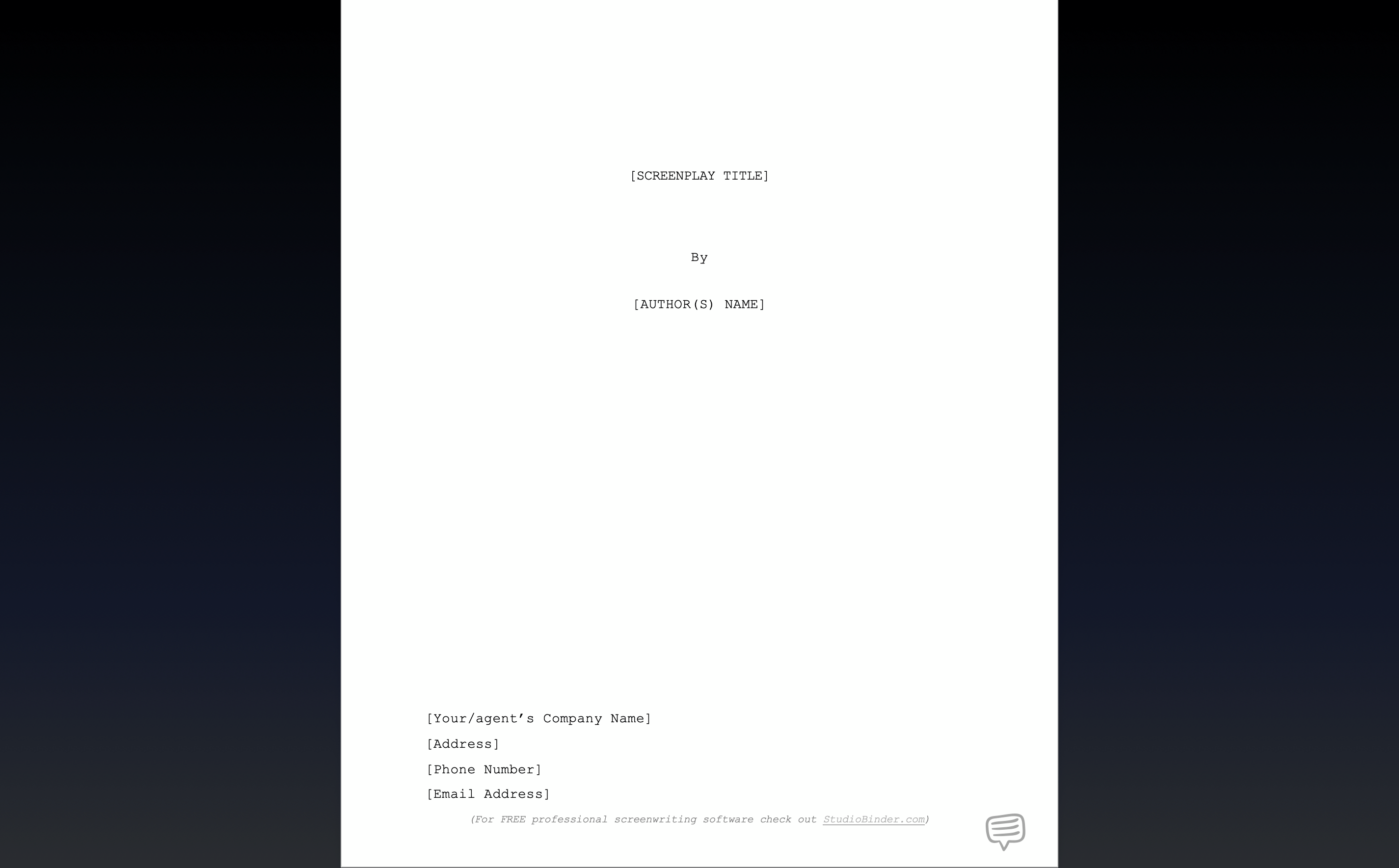 Microsoft Word Screenplay Template Ccalcalanorte