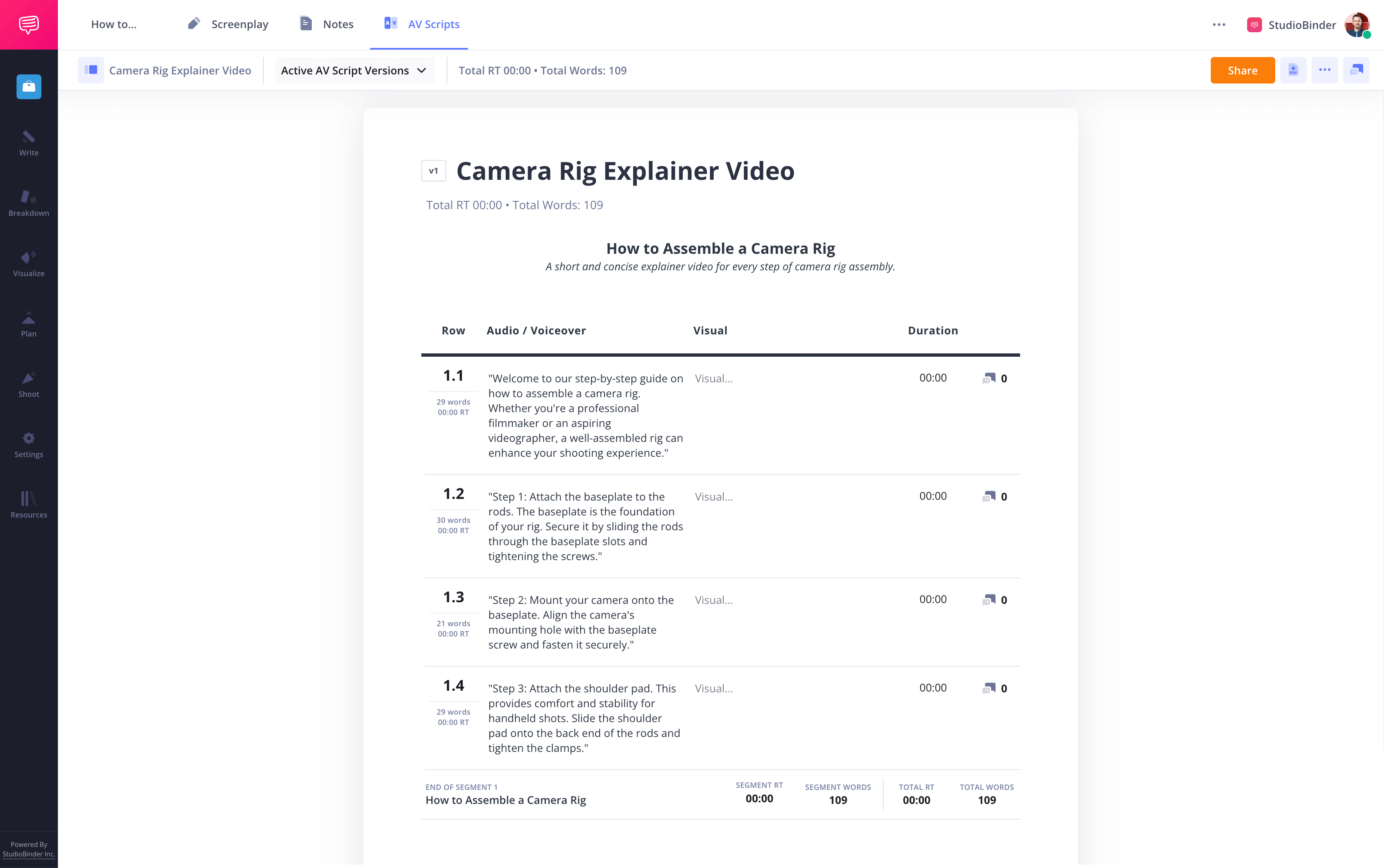 Video Script Template — Example and Guide