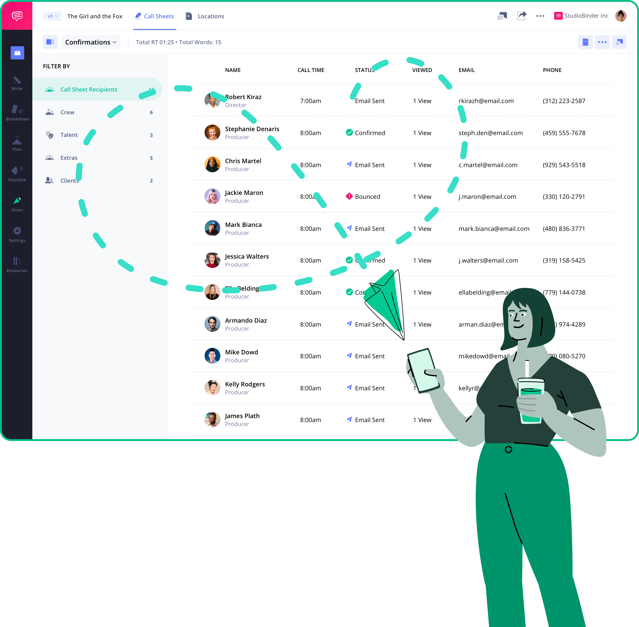StudioBinder – Online Call Sheet Templates for Film & TV Production