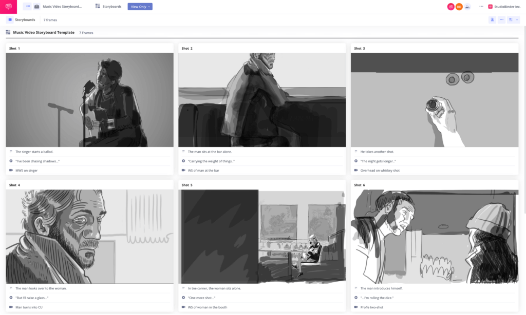 Free Music Video Storyboard Template & Creator