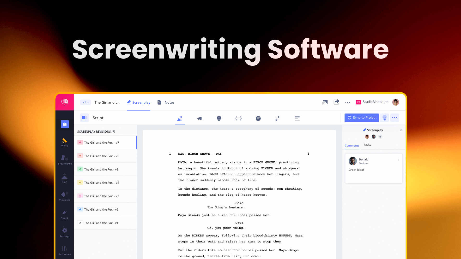 Free Screenwriting Software for Your Entire Production
