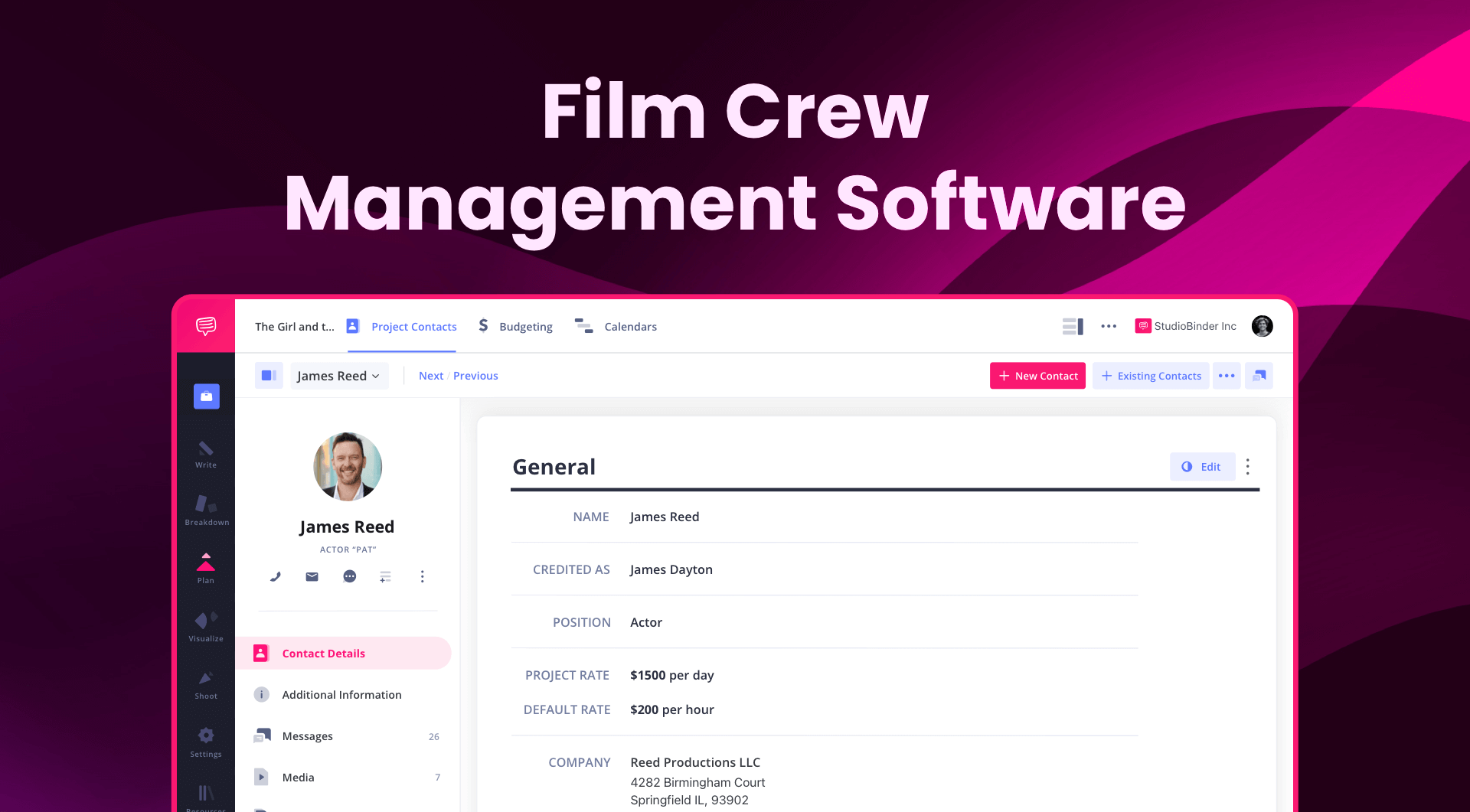 Film Crew List Management Software | StudioBinder