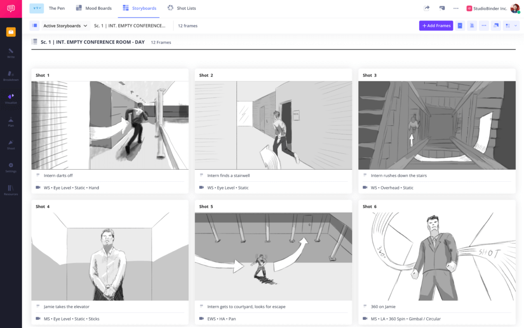Free Video Storyboard Template for Filmmakers