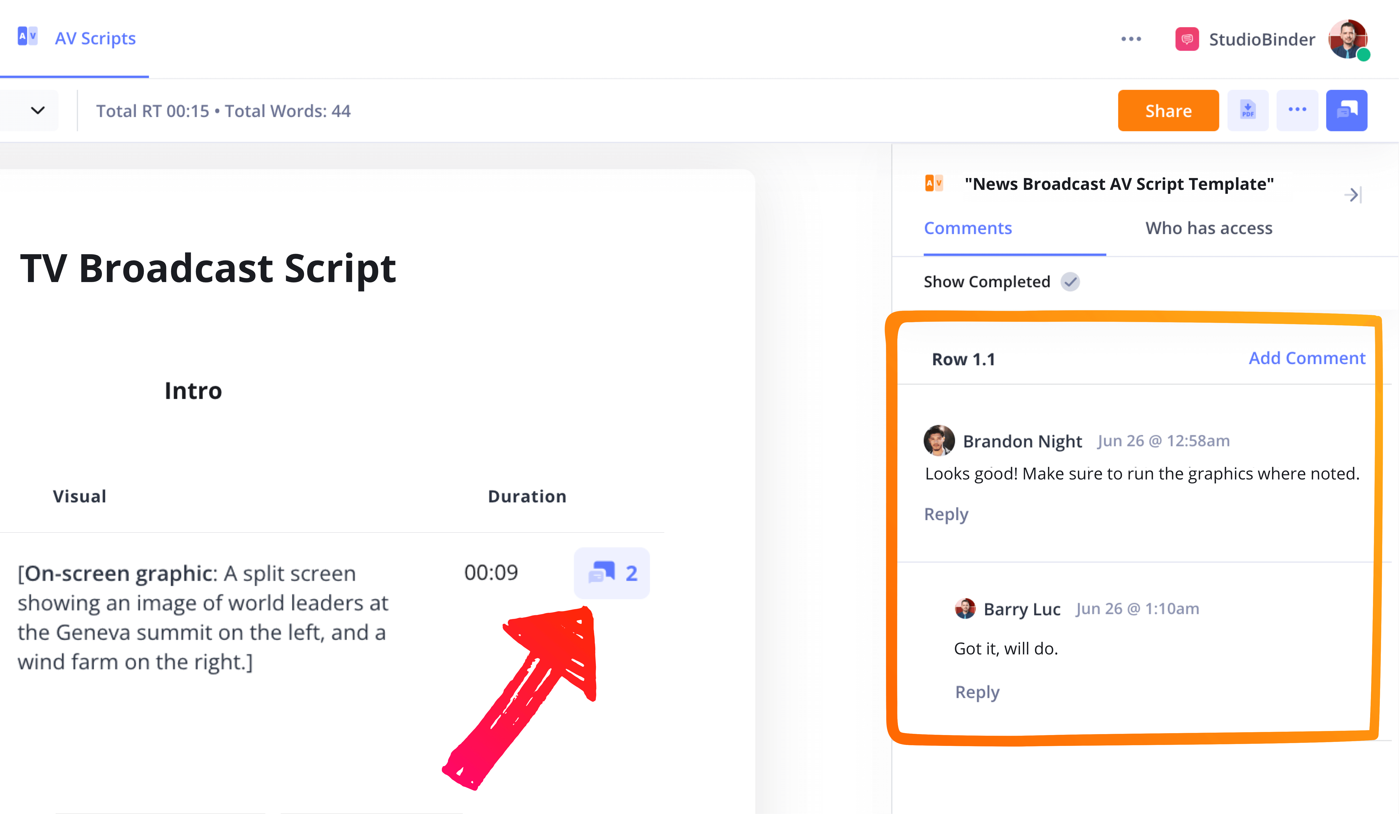 News Broadcast AV Script Template