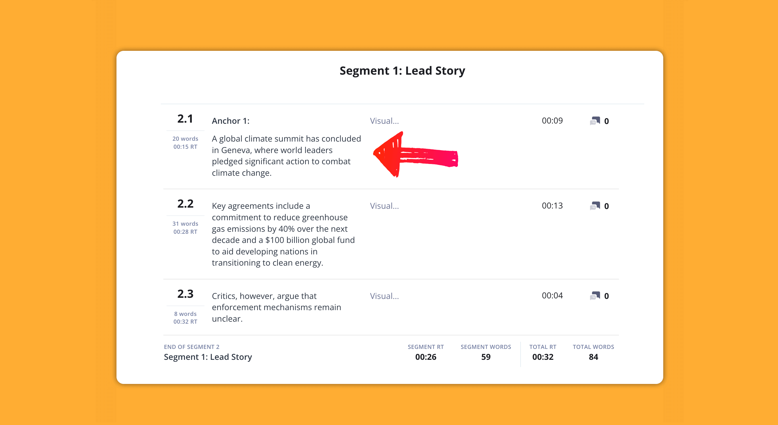 News Broadcast AV Script Template