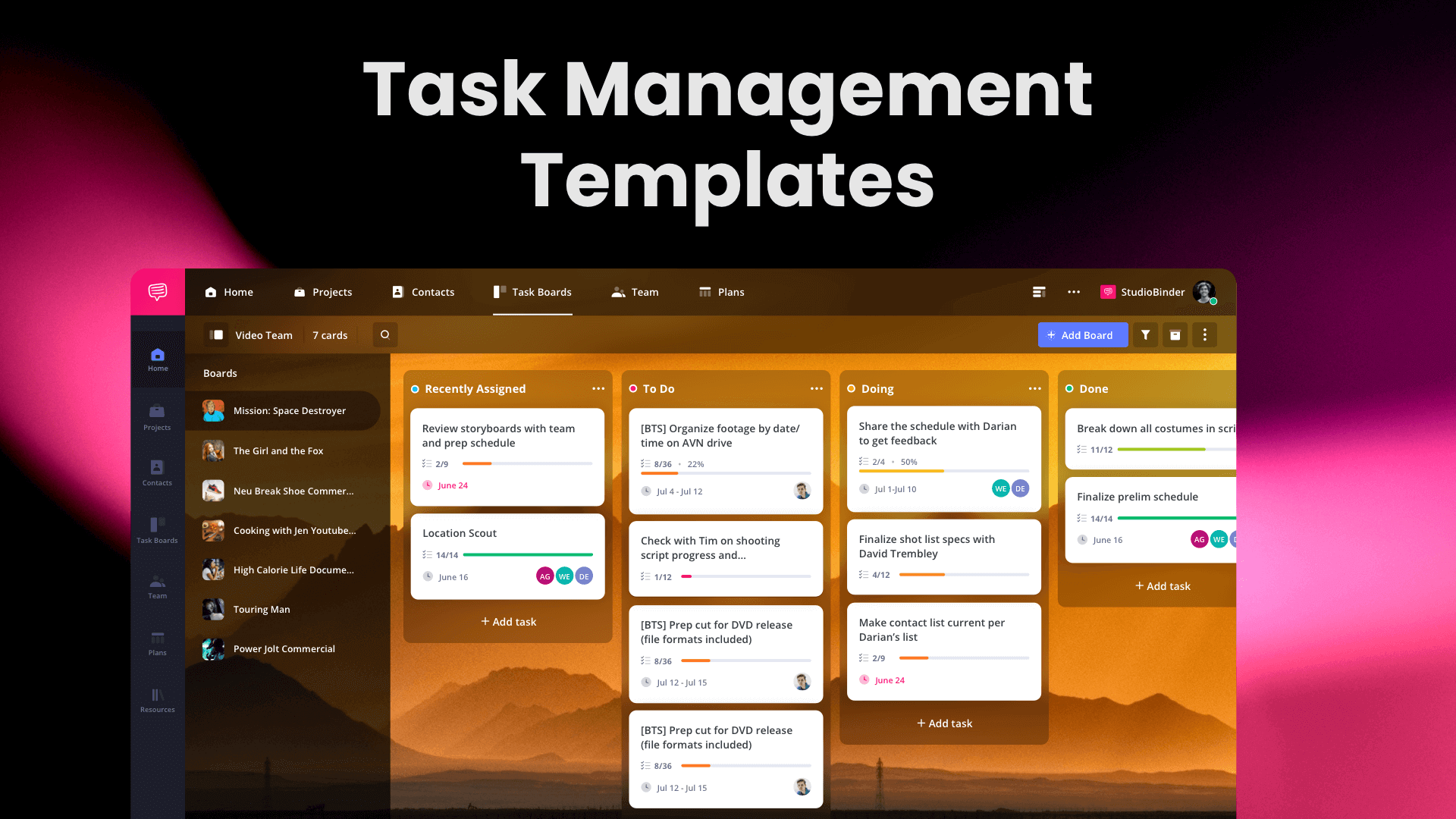 Task Board Templates for Any Creative Team | StudioBinder