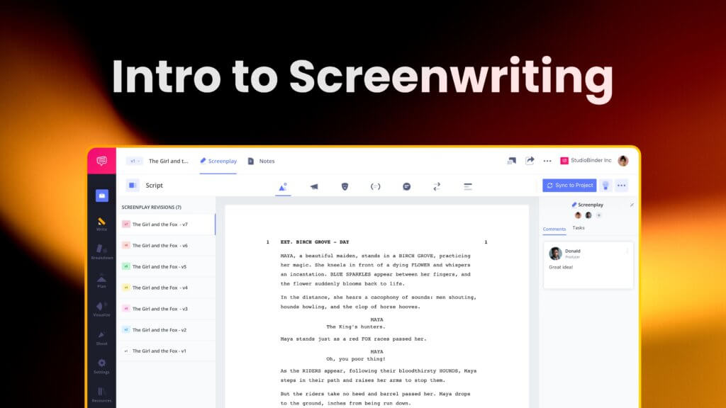 Free Video Course: Intro to Screenwriting — StudioBinder