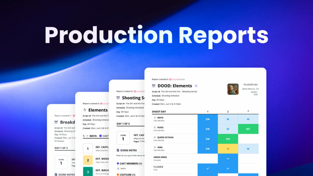 Free Video Course: Production Reports — StudioBinder