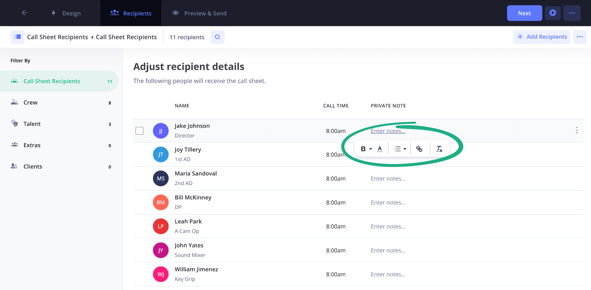 The Best Music Video Call Sheet Template [2026]